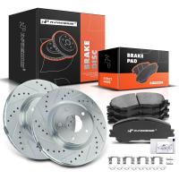 China Front Drilled Rotors & Ceramic Brake Pads for Nissan Rogue 2014-2017 2.0L for sale