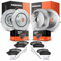 China Front & Rear Drilled Rotors & Ceramic Brake Pads for Toyota Sienna Lexus RX350 for sale