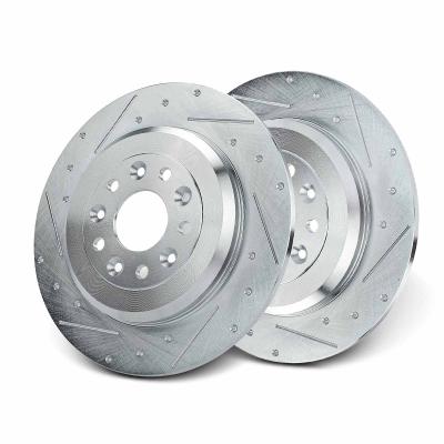 China Rear Drilled Brake Rotors for Ford Explorer 11-19 Flex Lincoln MKS MKX Mercury for sale