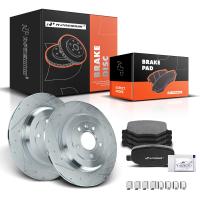 China Rear Drilled Rotors & Ceramic Brake Pads for Ford Explorer Edge Lincoln MKS MKT for sale