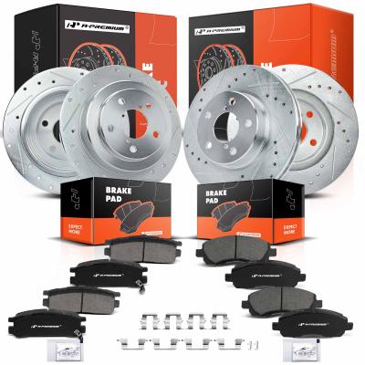 China Front & Rear Drilled Rotors & Ceramic Brake Pads for Subaru Impreza 97-98 Legacy for sale