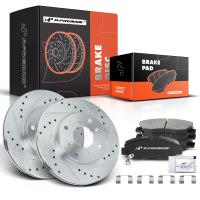 China Front Drilled Rotors & Ceramic Brake Pads for Honda Accord 1998-2002 2.3L 260mm for sale