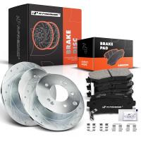 China Rear Drilled Rotors & Ceramic Brake Pads for Kia Forte Koup 2010-2013 Forte5 for sale