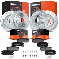 China Front & Rear Drilled Rotors & Ceramic Brake Pads for Subaru Impreza Legacy for sale