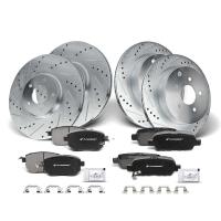 China Front & Rear Drilled Rotors & Ceramic Brake Pads for INFINITI FX35 Nissan for sale