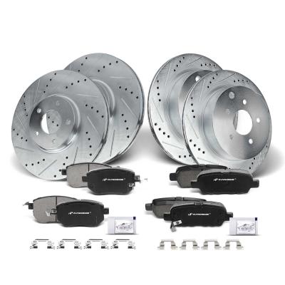 China Front & Rear Drilled Rotors & Ceramic Brake Pads for INFINITI FX35 Nissan for sale