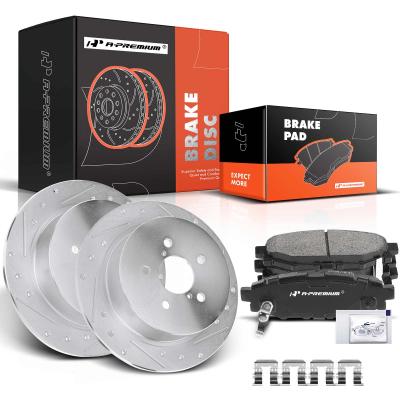 China Rear Drilled Rotors & Ceramic Brake Pads for Subaru Legacy Outback 05-09 for sale