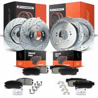 China Front & Rear Drilled Rotors & Ceramic Brake Pads for Hyundai Tucson 2005-2009 Kia for sale