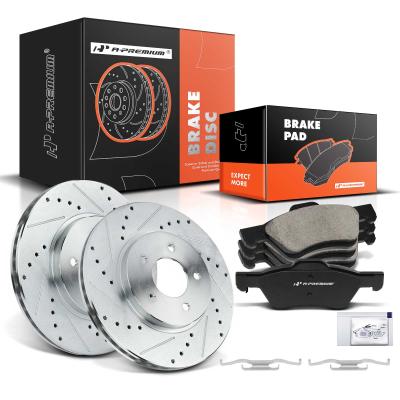 China Front Drilled Rotors & Ceramic Brake Pads for Ford Escape Mazda Tribute Mercury for sale