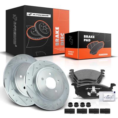 China Rear Drilled Rotors & Ceramic Brake Pads for Ford Escape Mazda Mercury 2005-2008 for sale