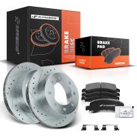 China Rear Drilled Rotors & Ceramic Brake Pads for Chevrolet Express 2500 06-19 GMC for sale