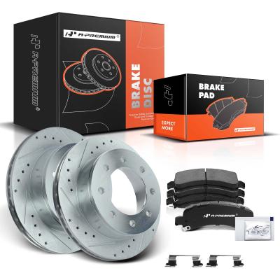 China Rear Drilled Rotors & Ceramic Brake Pads for Chevrolet Express 2500 06-19 GMC for sale