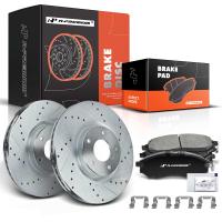 China Front Drilled Rotors & Ceramic Brake Pads for Infiniti EX35 G35 G37 Nissan 350Z for sale