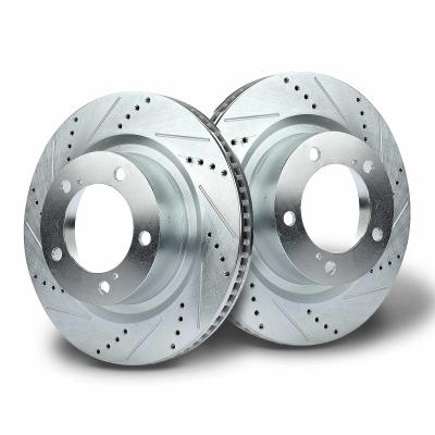 China Front Drilled Brake Rotors for Toyota Land Cruiser Tundra Sequoia Lexus for sale