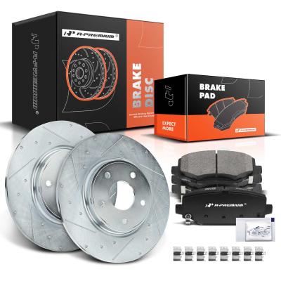 China Rear Drilled Rotors & Ceramic Brake Pads for Chrysler Town & Country Dodge Ram for sale