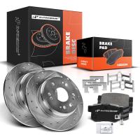 China Rear Drilled Rotors & Ceramic Brake Pads for Honda CR-V 2002-2004 L4 2.4L for sale