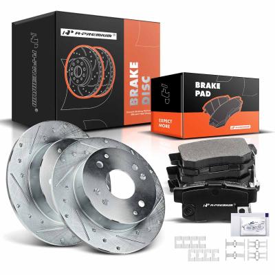 China Rear Drilled Rotors & Ceramic Brake Pads for Honda Accord 1998-2002 Acura CL for sale