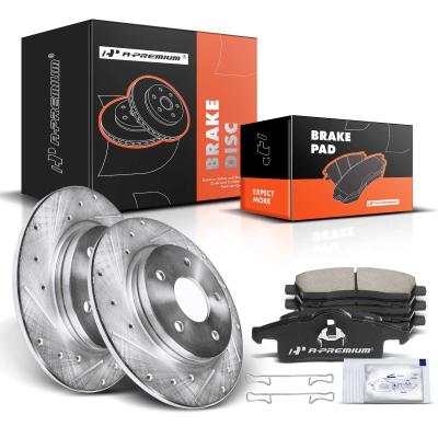 China Rear Drilled Rotors & Ceramic Brake Pads for Jeep Grand Cherokee 1999-2004 for sale
