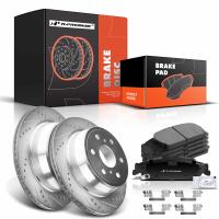 China Rear Drilled Rotors & Ceramic Brake Pads for Chevy Silverado 1500 GMC Sierra 1500 for sale