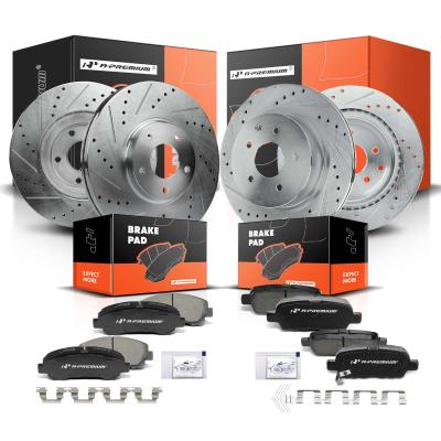 China Front & Rear Drilled Rotors & Ceramic Brake Pads for Nissan Maxima for sale