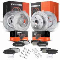 China Front & Rear Drilled Rotors & Ceramic Brake Pads for Lexus HS250h Toyota RAV4 for sale