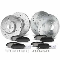 China Front & Rear Drilled Rotors & Ceramic Brake Pads for Nissan Maxima 3.5L for sale