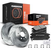 China Rear Drilled Rotors & Ceramic Brake Pads for Chevrolet Equinox GMC Terrain for sale