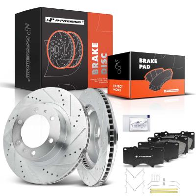 China Front Drilled Rotors & Ceramic Brake Pads for Toyota 4Runner FJ Cruiser for sale