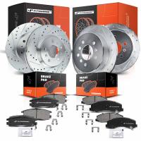China Front & Rear Drilled Rotors & Ceramic Brake Pads for Chevrolet Impala for sale