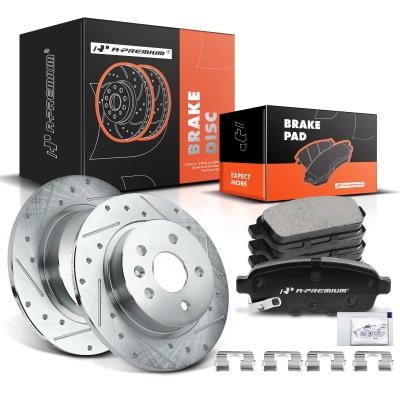China Rear Drilled Rotors & Ceramic Brake Pads for Chevy Cruze Sonic Trax Buick 13-17 for sale