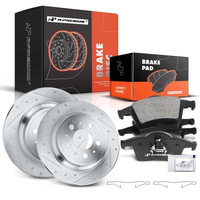 China Rear Drilled Rotors & Ceramic Brake Pads for Volvo S60 S80 V70 XC70 for sale