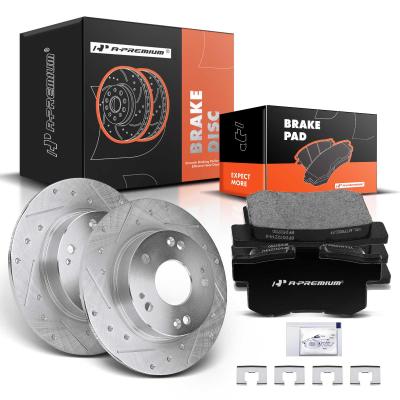 China Rear Drilled Rotors & Ceramic Brake Pads for Honda Civic Acura for sale