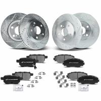 China Front & Rear Drilled Rotors & Ceramic Brake Pads for Scion xB 2008-2015 for sale