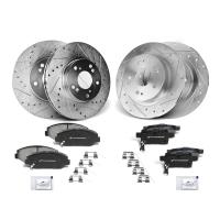 China Front & Rear Drilled Rotors & Ceramic Brake Pads for Honda Accord 08-12 14-17 for sale