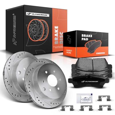 China Rear Drilled Rotors & Ceramic Brake Pads for Nissan Frontier 05-19 Xterra Suzuki for sale
