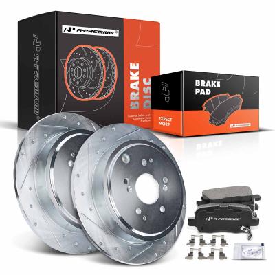 China Rear Drilled Rotors & Ceramic Brake Pads for Acura MDX 2001-2006 Honda Pilot for sale