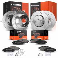 China Front & Rear Drilled Rotors & Ceramic Brake Pads for Buick Rainier Chevy SSR for sale