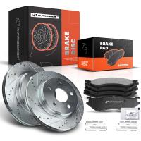 China Front Drilled Rotors & Ceramic Brake Pads for Dodge Durango 04-06 Ram 1500 02-05 for sale