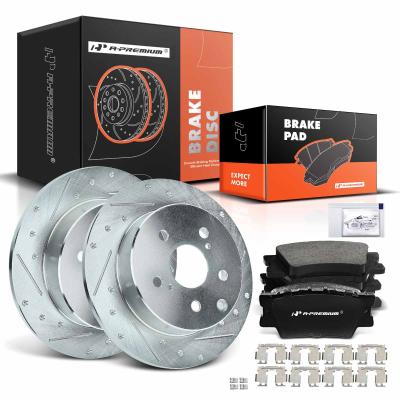 China Rear Drilled Rotors & Ceramic Brake Pads for Toyota RAV4 2006-2018 Lexus HS250h for sale