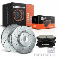 China Front Drilled Rotors & Ceramic Brake Pads for Nissan Maxima 09-14 16-19 319.8mm for sale