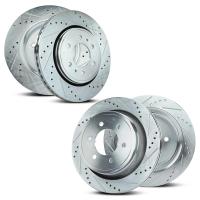 China Front & Rear Drilled Brake Rotors for Ford F-150 2012-2020 fit 6-Lug Wheels for sale
