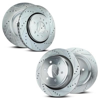 China Front & Rear Drilled Brake Rotors for Ford F-150 2012-2020 fit 6-Lug Wheels for sale