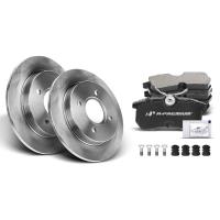 China Rear Disc Brake Rotors & Ceramic Brake Pads for Ford Focus 2001-2007 Fiesta for sale