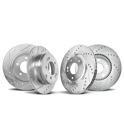China Front & Rear Drilled Brake Rotors for Hyundai Sonata 06-16 Kia Optima 11-15 for sale