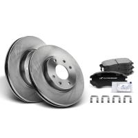 China Front Disc Brake Rotors & Ceramic Brake Pads for Hyundai Sonata 03-05 Kia Optima for sale