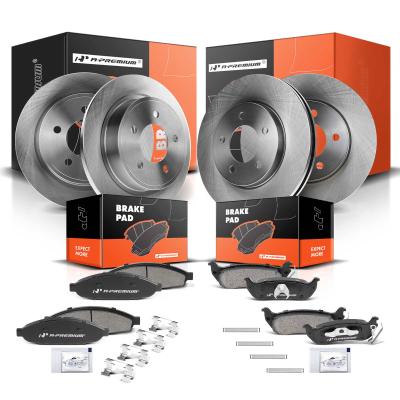 China Front & Rear Disc Brake Rotors & Ceramic Brake Pads for Chrysler Pacifica 04-08 for sale