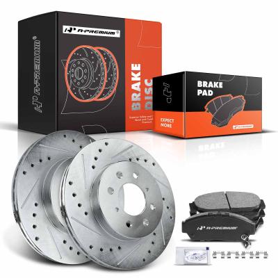 China Front Drilled Rotors & Ceramic Brake Pads for Acura Integra 94-01 Honda 93-95 for sale