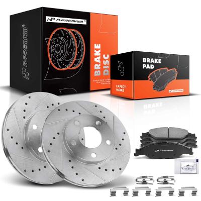 China Front Drilled Rotors & Ceramic Brake Pads for Ford Mustang 1999-2004 Base GT for sale