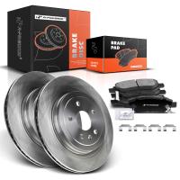 China Rear Disc Brake Rotors & Ceramic Brake Pads for Cadillac CTS 2008-2014 for sale