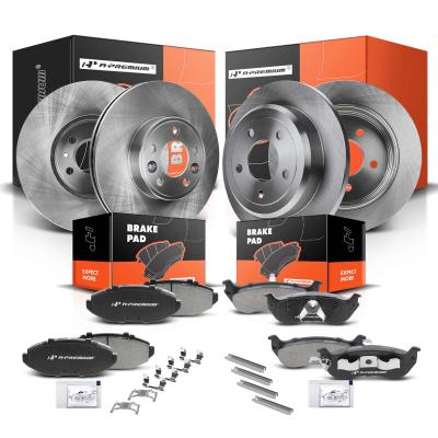 China Front & Rear Disc Brake Rotors & Ceramic Brake Pads for Lincoln Town Car Mercury for sale